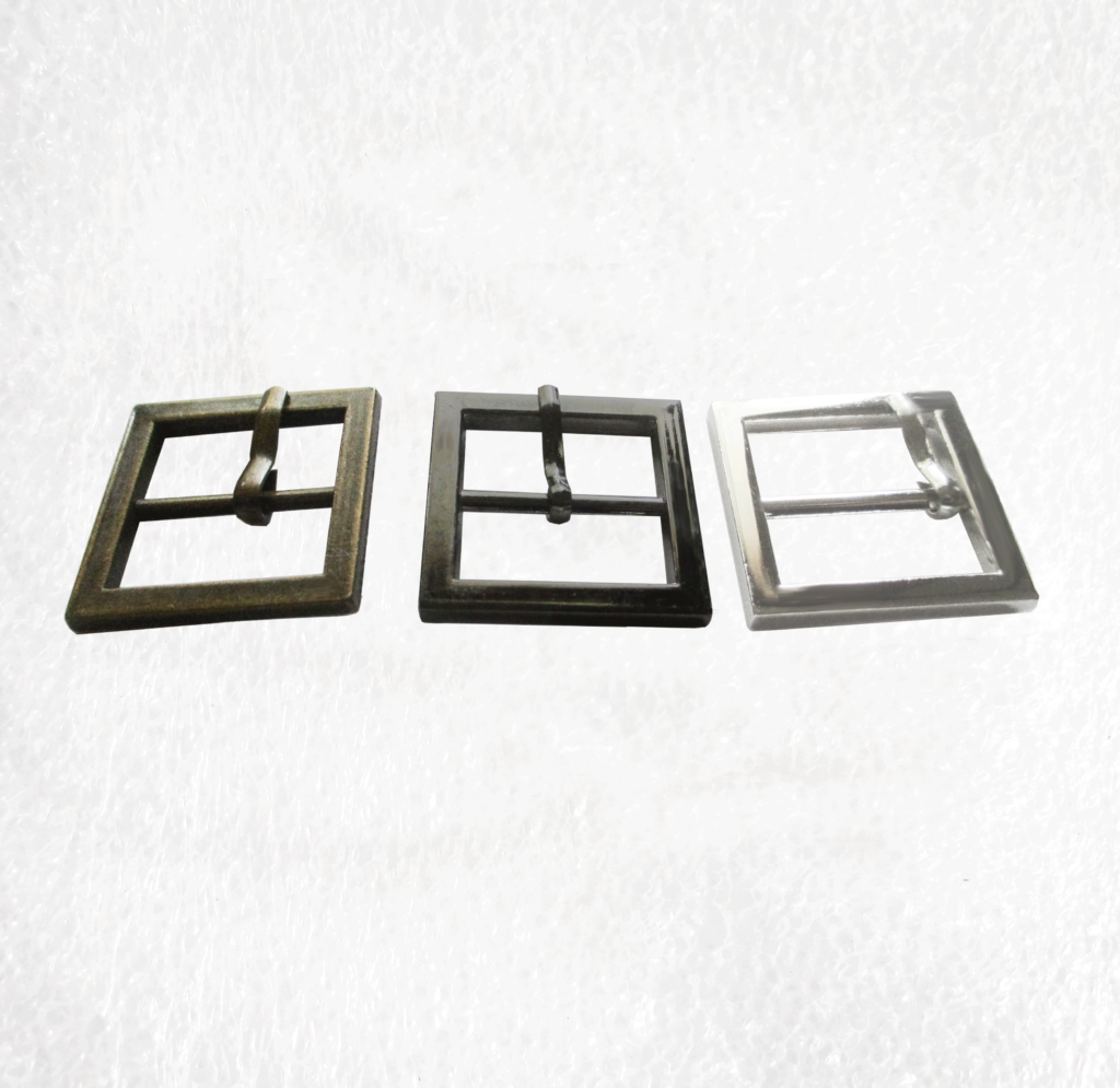 Belt or Shoe Buckle Fashion Flat Square Highly Polished for 20mm straps ...