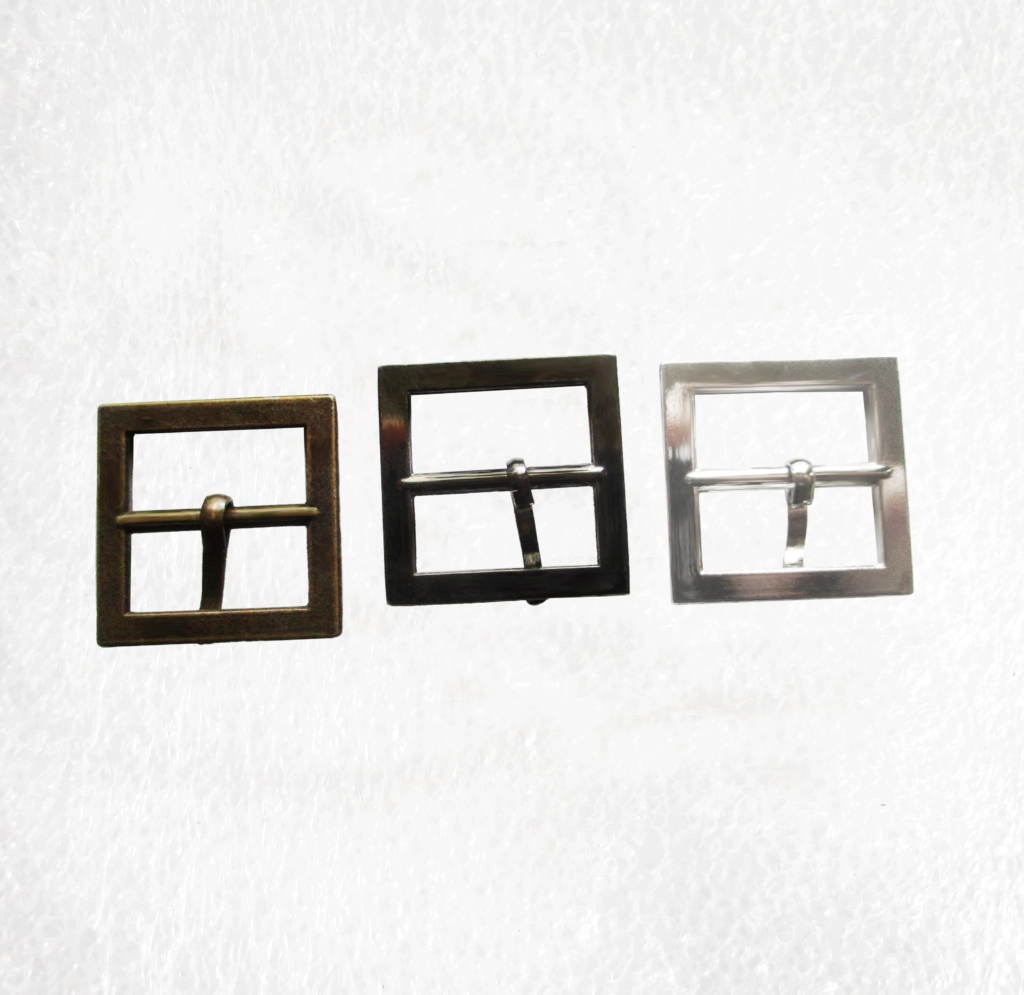 Belt or Shoe Buckle Fashion Flat Square Highly Polished for 20mm straps ...