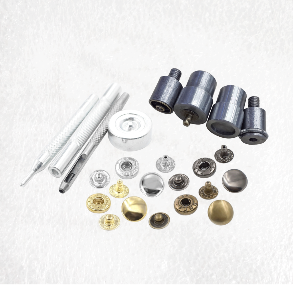 Snap fasteners 10mm optional hand setter or hpm dies set for clothing ...