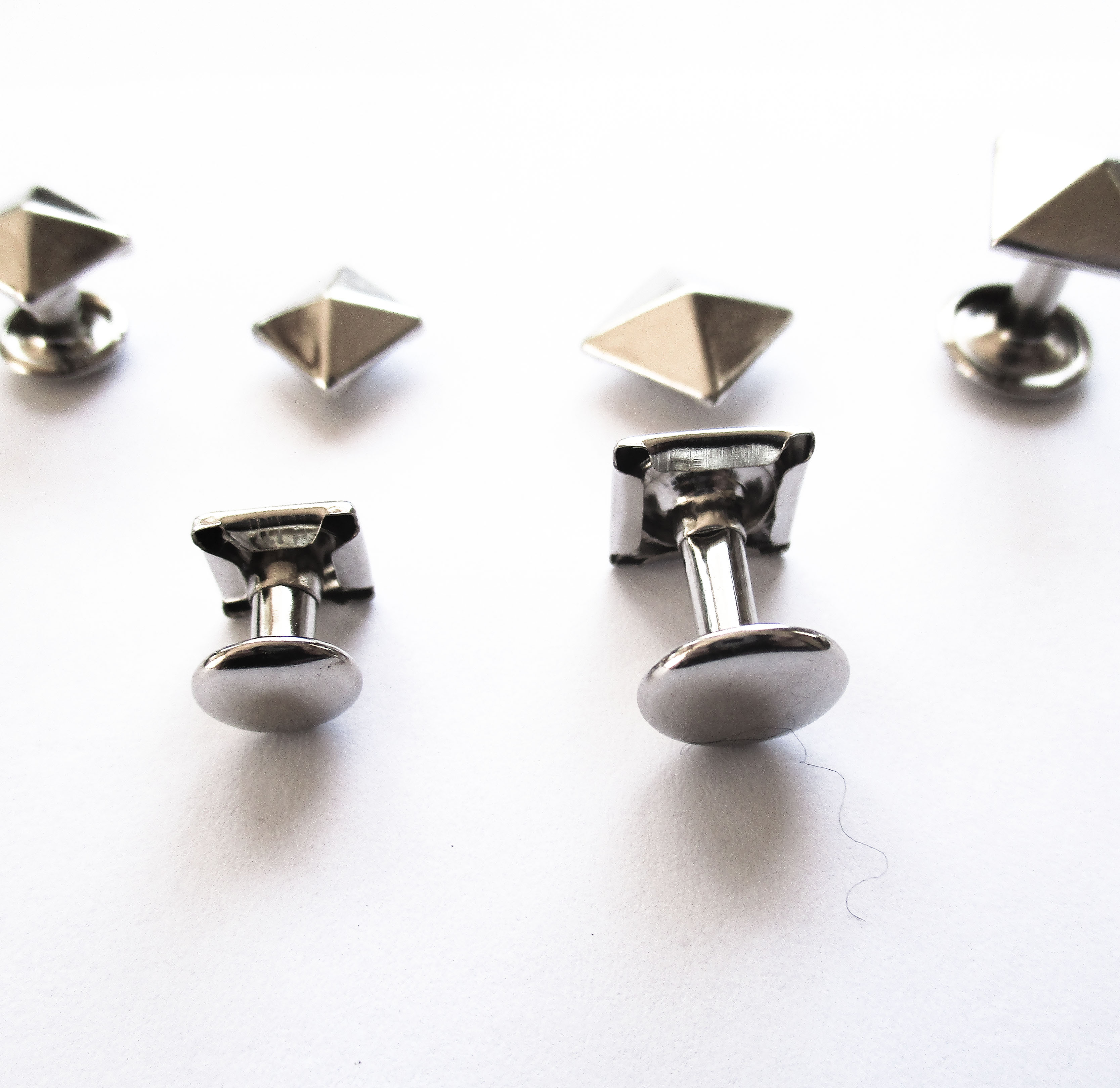 Dimensional rivets – Silver Square Pyramid 10mm or 8mm rivets – Jasz-it ...