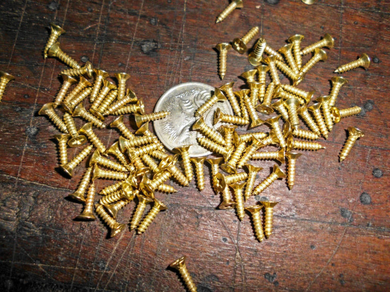 Small Gold Self Tapping Phillips Head Wood Screws – Jasz-it-up leather ...