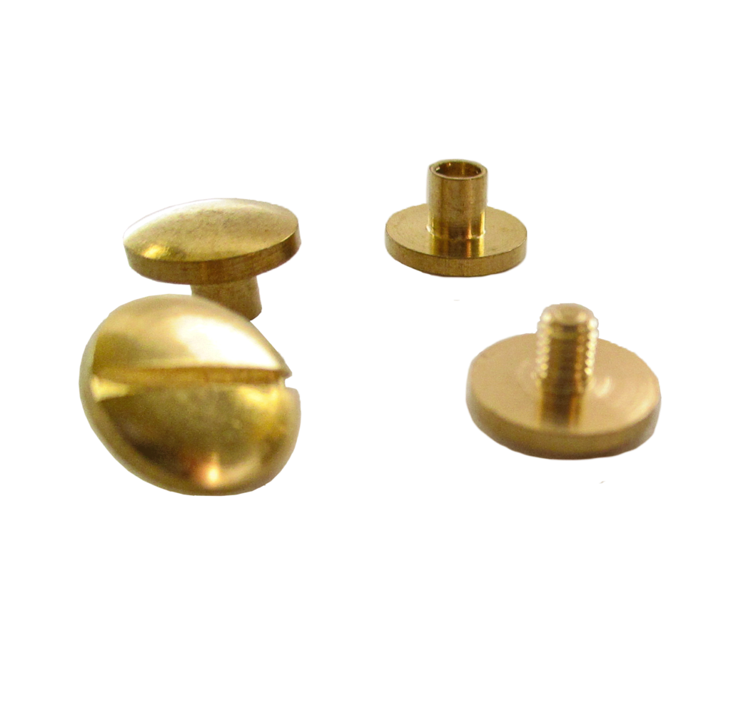 Chicago Screws Solid Brass 10mm Diameter Cambered Head With 4mm high ...