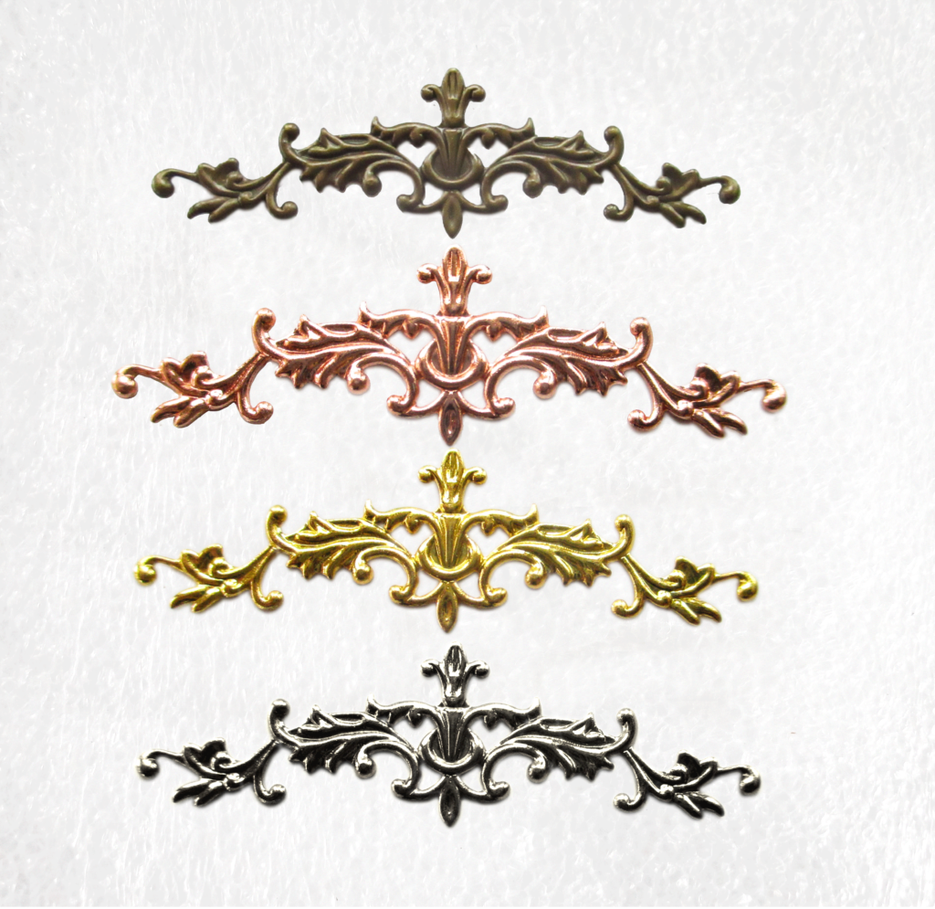 Vintage filigree Floral Motifs 52 x 10mm suit jewellery, DIY books ...