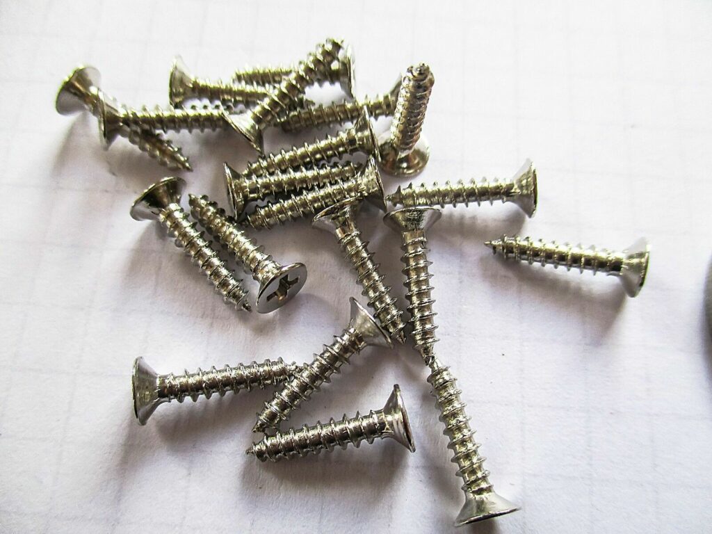 Small Silver Self Tapping Philips Head Wood Screws – Jasz-it-up leather ...