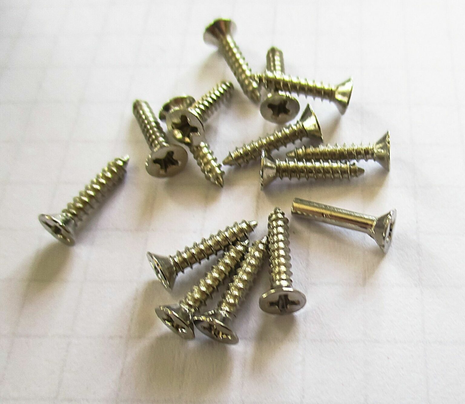 Small Silver Self Tapping Philips Head Wood Screws – Jasz-it-up leather ...