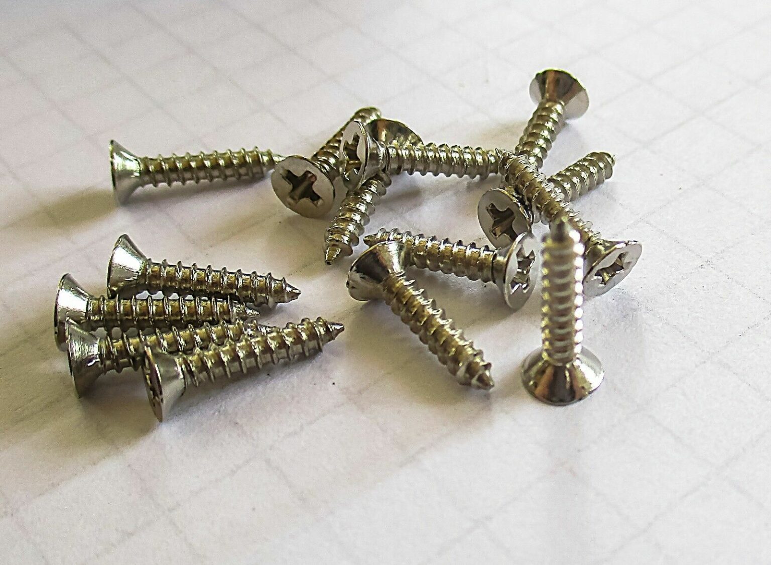 Small Silver Self Tapping Philips Head Wood Screws – Jasz-it-up leather ...