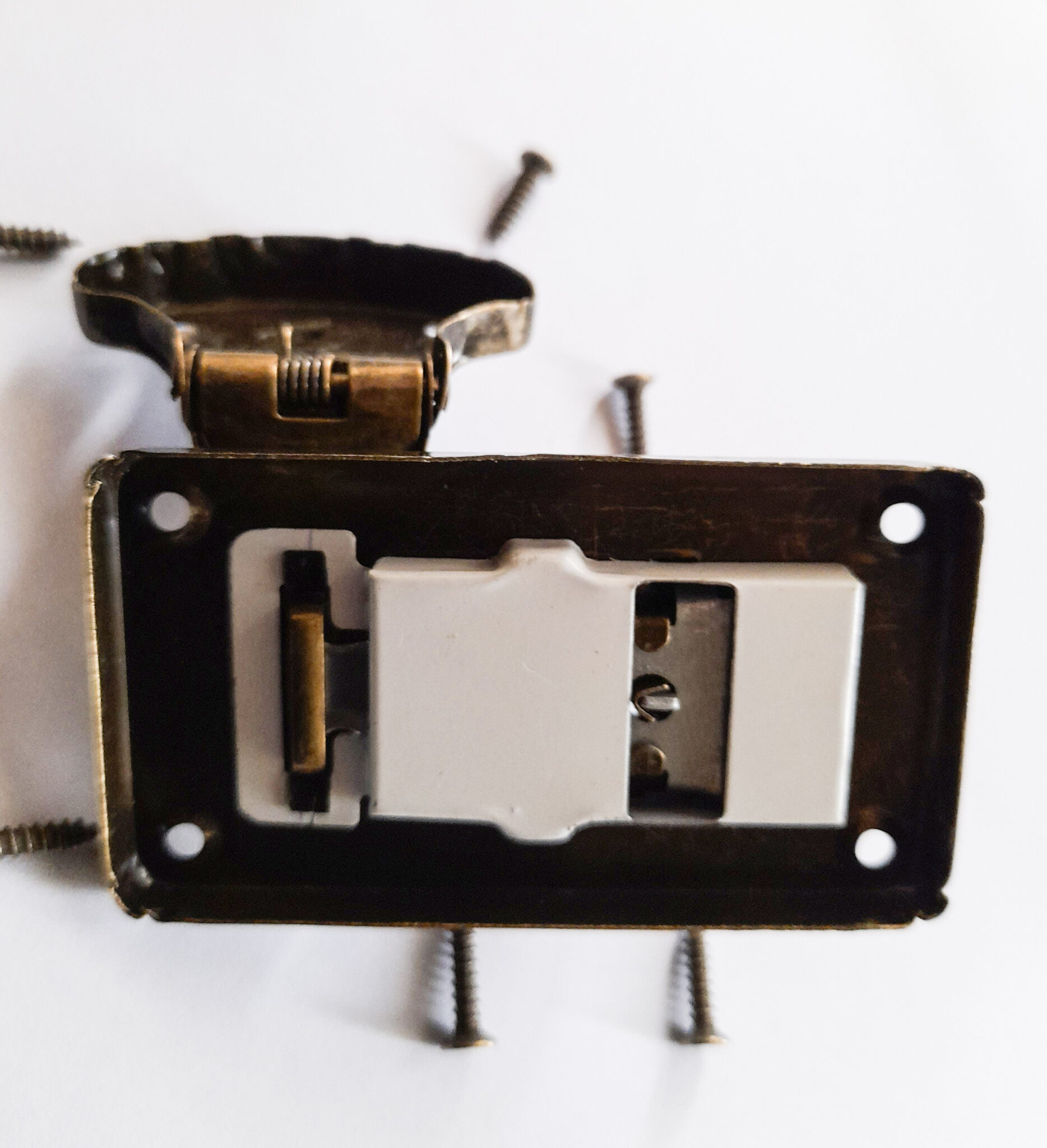 Antique Suitcase Latch Lock Bronze- Right or Left with screws 73x41mm ...