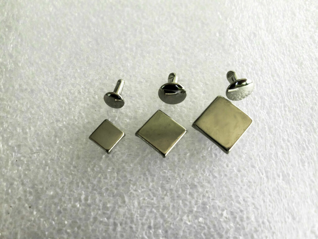 Decorative Rivets Square Flat Rivets Silver 3 sizes 7mm, 10mm, 12mm ...