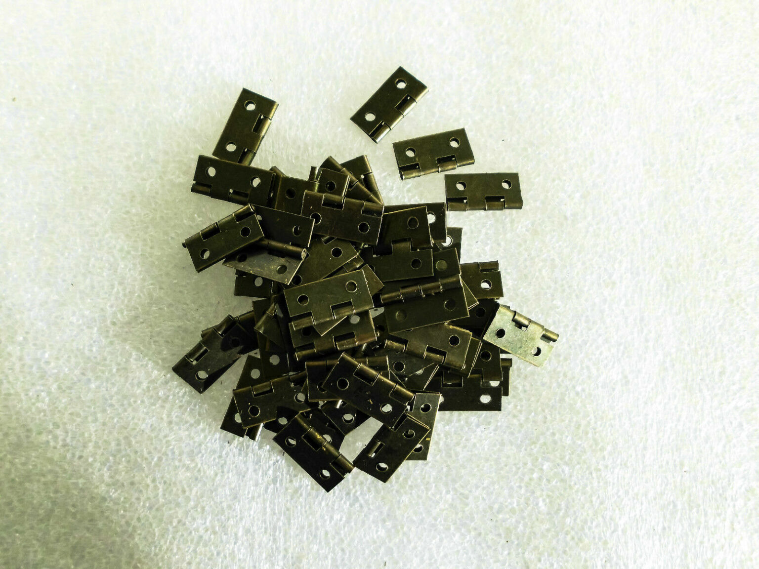 Case Hinge -very small- Antique Brass 16 x 14mm for leather cases or ...