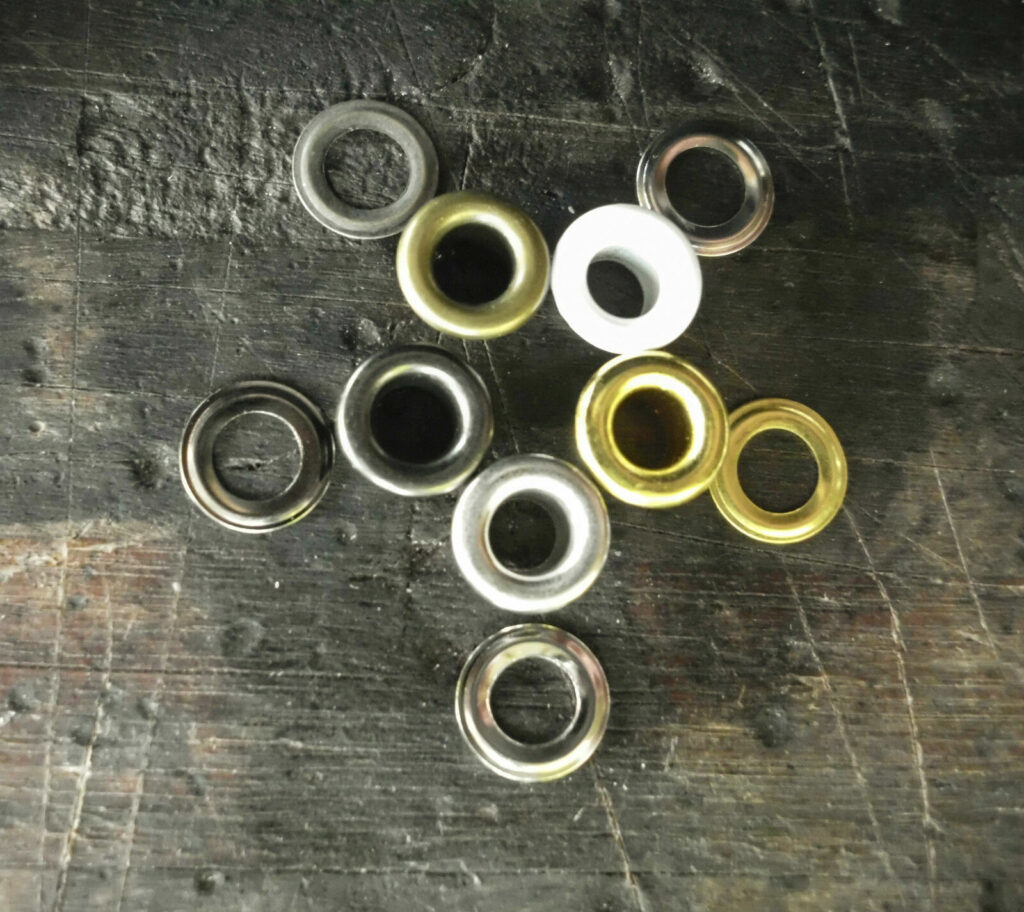 Eyelets-w-washer 5mm ID hole,10mm flange 4.8mm high for shoes,bags-6 ...