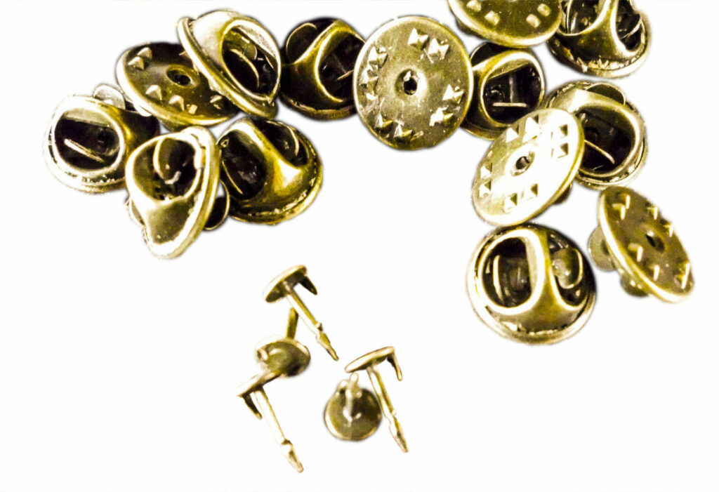 Badge TacDot Pin -Antique Brass 11mm for pinning labels to hats ...