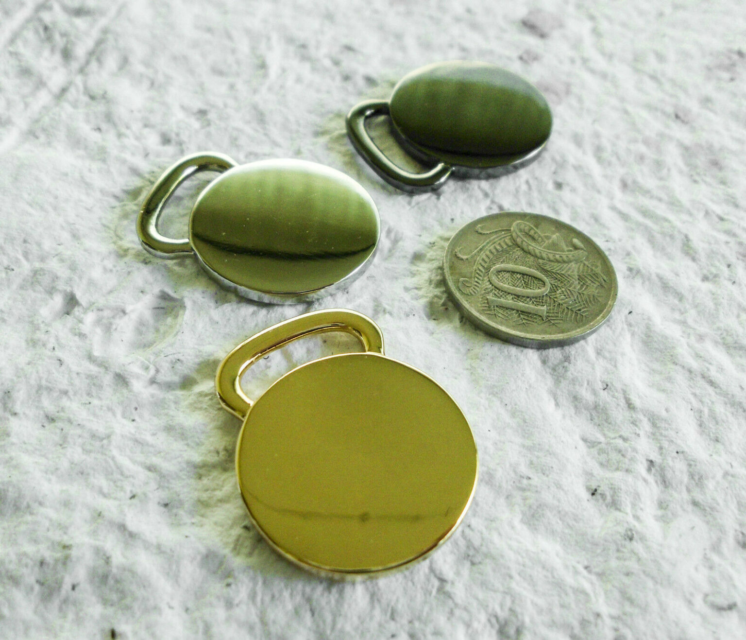 Metal Hang Tag for Laser or Logo 33x25mm, Gold, Silver or Gun Metal ...